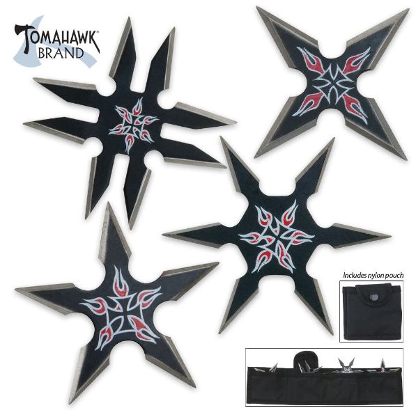 Black Chopper Ninja Throwing Star Set For Sale – All Ninja Gear