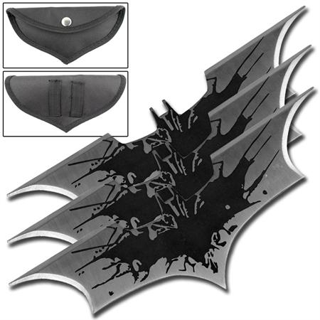 Black Splash Bat Throwing Star Set of 3 For Sale – All Ninja Gear