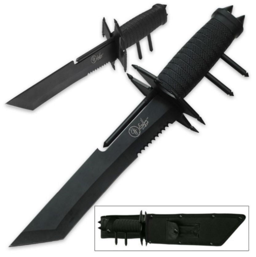 Eric Hasque Combination Fixed Blade Ninja Knife With Kubaton For Sale ...