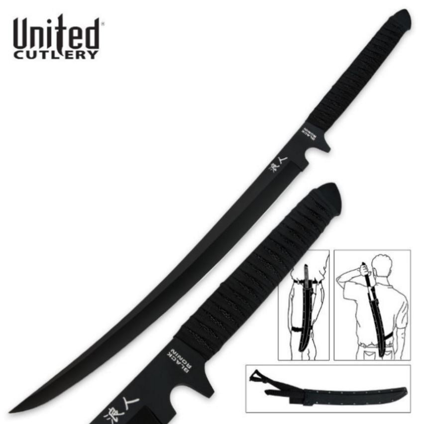 Black Ronin Samurai Sword with Shoulder Scabbard For Sale – All Ninja Gear