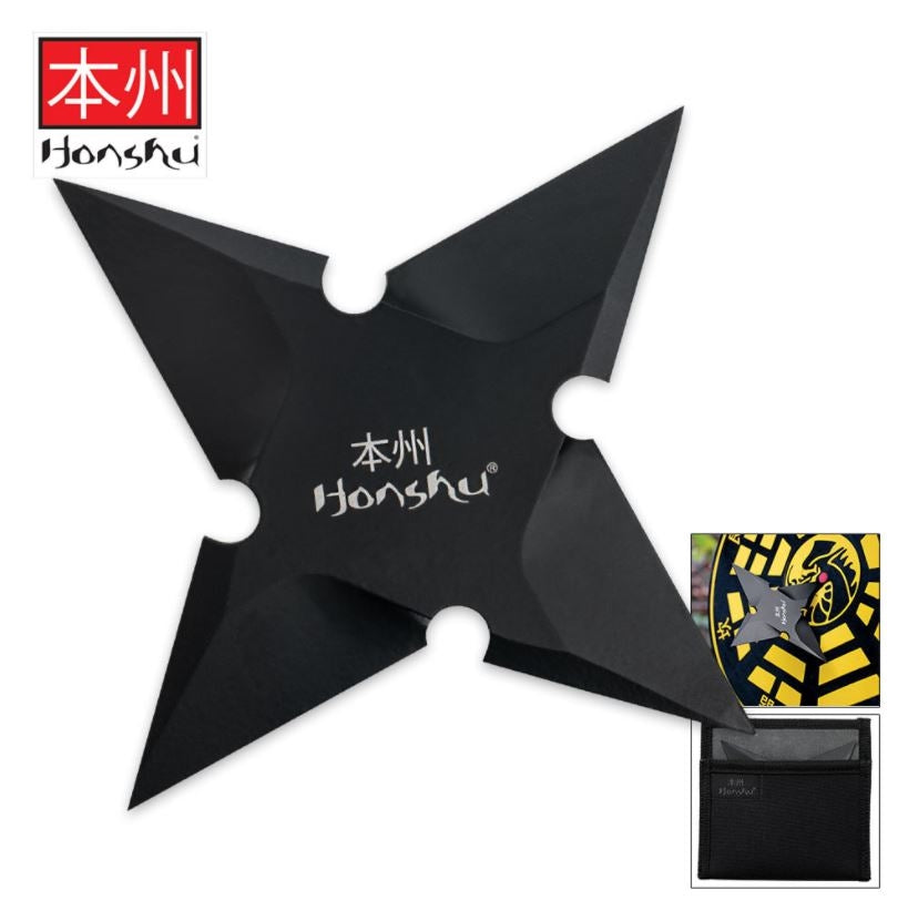 Honshu Sleek Black Ninja Throwing Star For Sale – All Ninja Gear